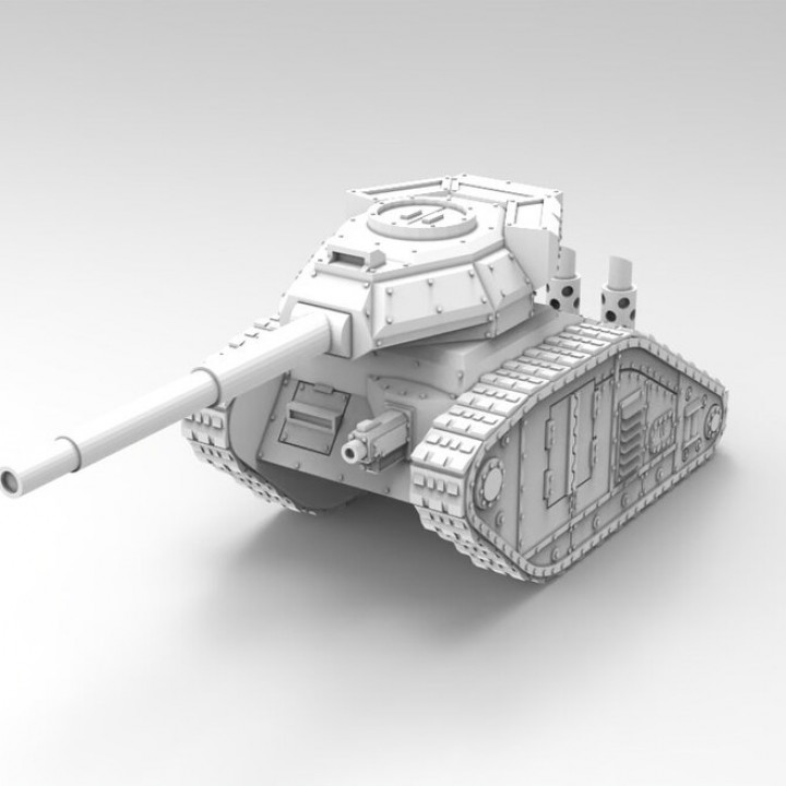 3D Printable Rogue Pattern Mk2-1A "Wildcat" v1 Medium Tank by Rogue Sculpts