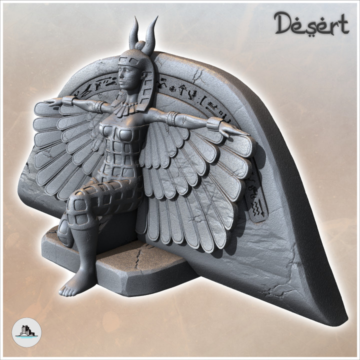 3D Printable Statue of Goddess Isis on Stone Platform (3) - Canyon ...