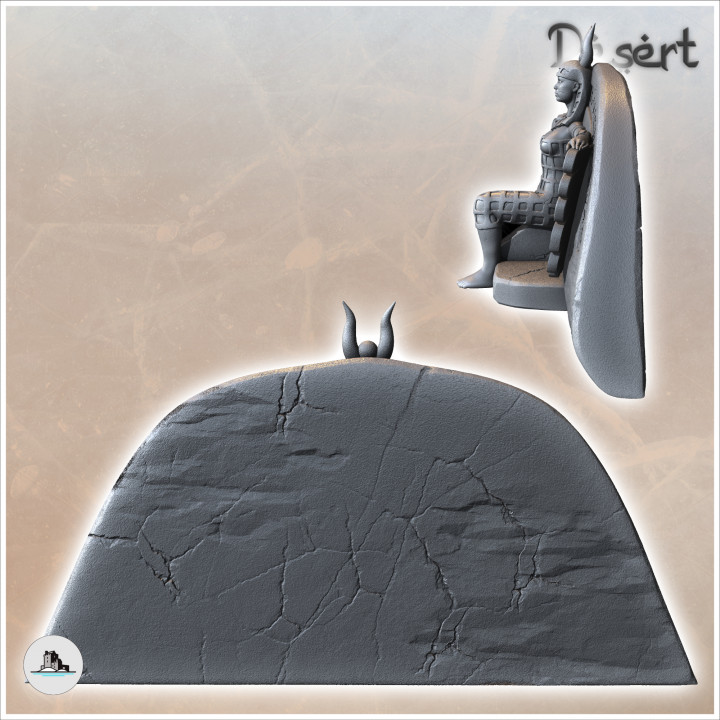 3D Printable Statue of Goddess Isis on Stone Platform (3) - Canyon ...