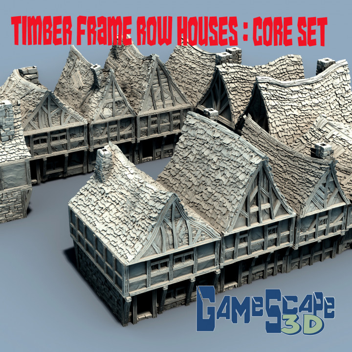 3D Printable Modular Timber Frame ; Core Set by GameScape3D
