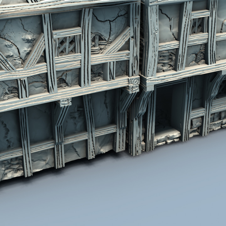 3D Printable Modular Timber Frame ; Core Set by GameScape3D