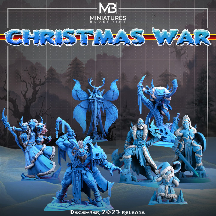 3D Printable Christmas War - December 2023 Release by Miniatures Blueprint
