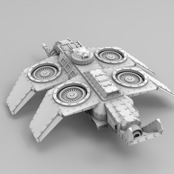 3D Printable VTOL-1B "Dragonfly" Aircraft 28/32mm Scale by Rogue Sculpts