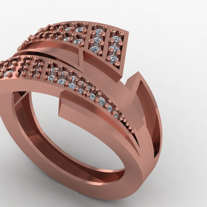 3D Printable Engagement ring set 3D print model by ZOHOUR GHASSOUB