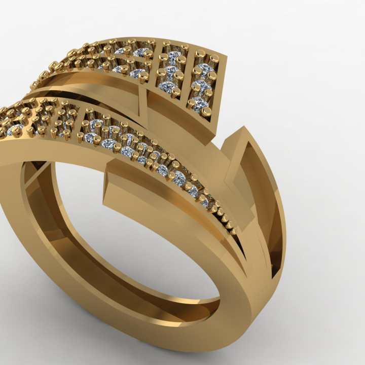 3D Printable Engagement ring set 3D print model by ZOHOUR GHASSOUB