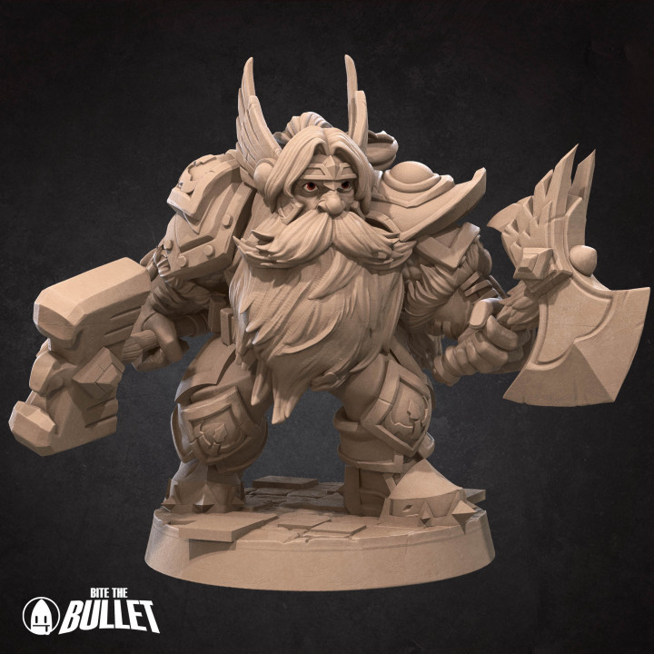 3D Printable Dwarf General by Bite the Bullet