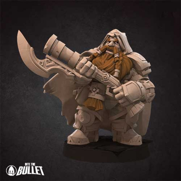 3D Printable Dwarf Rifleman (2 Versions) by Bite the Bullet
