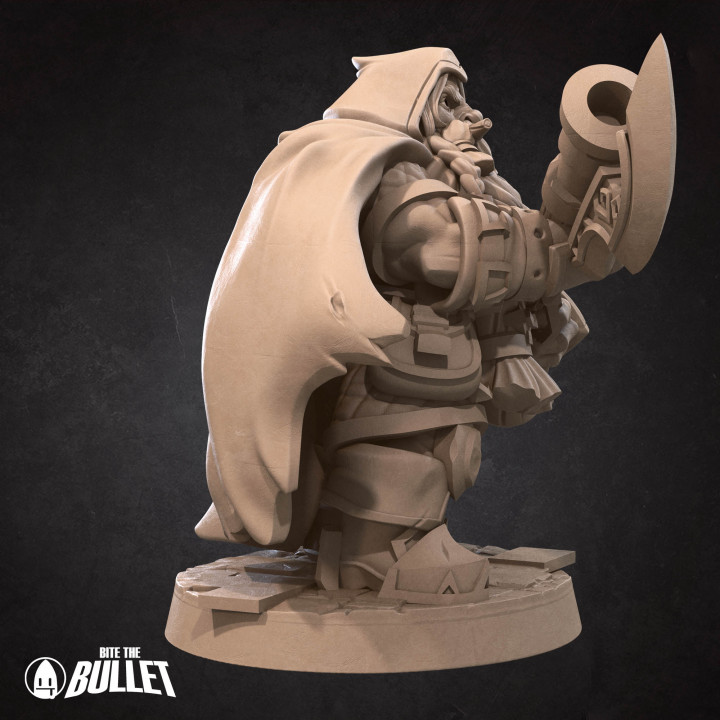 3D Printable Dwarf Rifleman (2 Versions) by Bite the Bullet