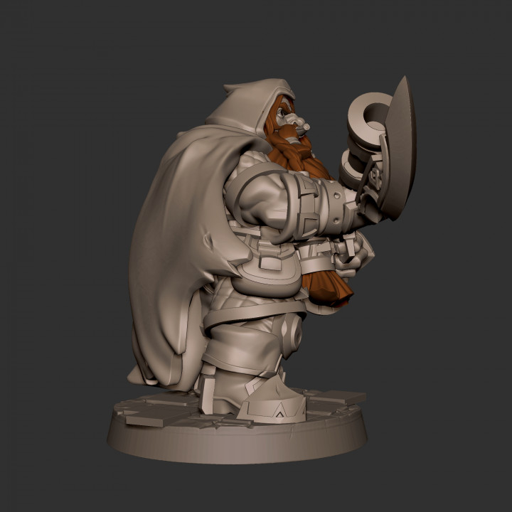 3D Printable Dwarf Rifleman (2 Versions) by Bite the Bullet