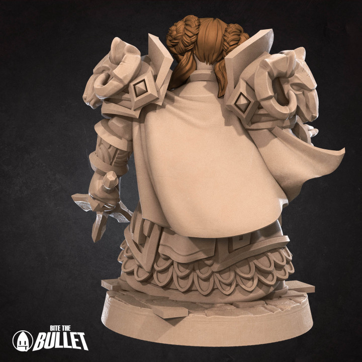 3D Printable Dwarf Priestess by Bite the Bullet