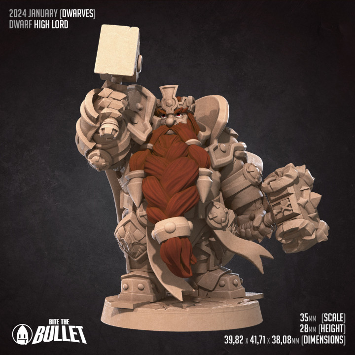 3D Printable Dwarf High Lord by Bite the Bullet