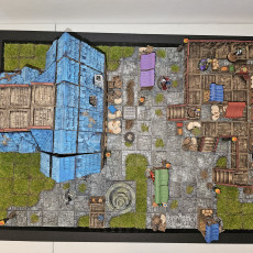 3D Printable THE MEDIEVAL TOWN Part.1 (Dungeon Blocks) by Dungeon Blocks