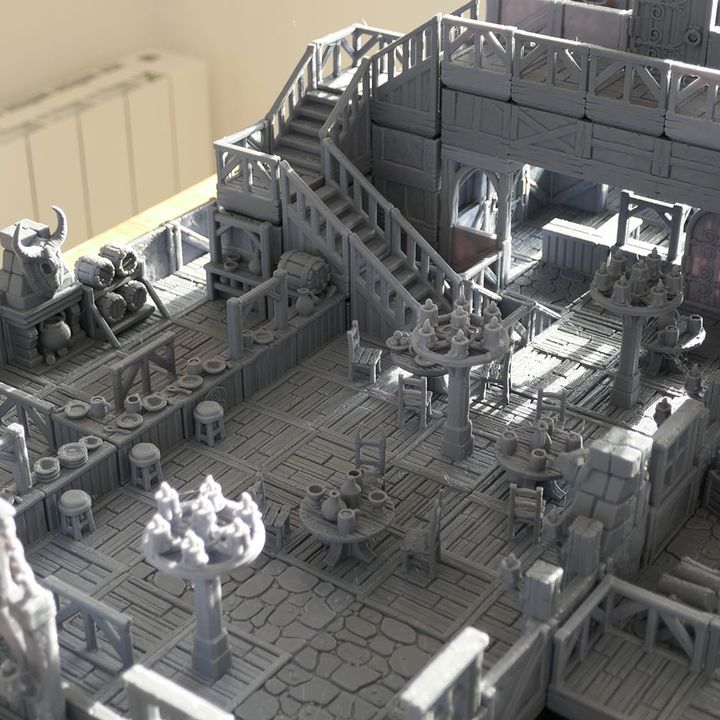 3D Printable THE MEDIEVAL TOWN Part.1 (Dungeon Blocks) by Dungeon Blocks
