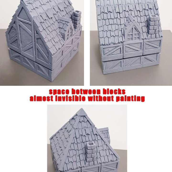 3D Printable THE MEDIEVAL TOWN Part.1 (Dungeon Blocks) by Dungeon Blocks