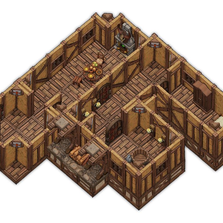 3D Printable THE MEDIEVAL TOWN Part.1 (Dungeon Blocks) by Dungeon Blocks