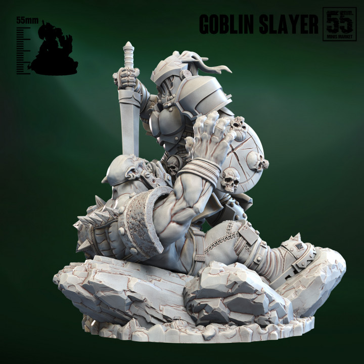 3D Printable Goblin Slayer by 55mm