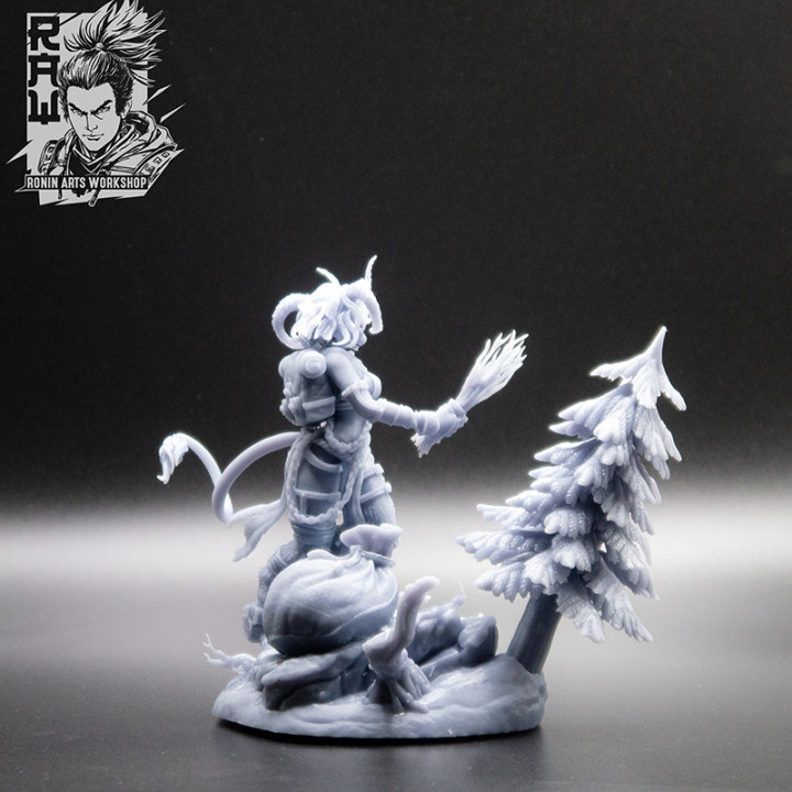 3D Printable Nuri The Satyr - Female Krampus by Ronin Arts Workshop