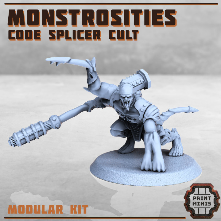 3D Printable Monstrosities - Code Splicer Cult by Print Minis