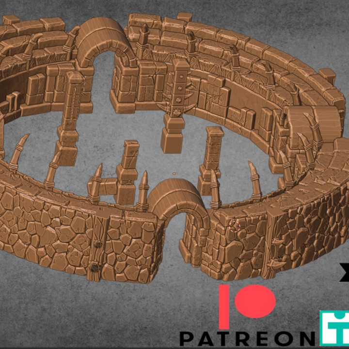 3D Printable Orc Village Arena by RFIPRINTS