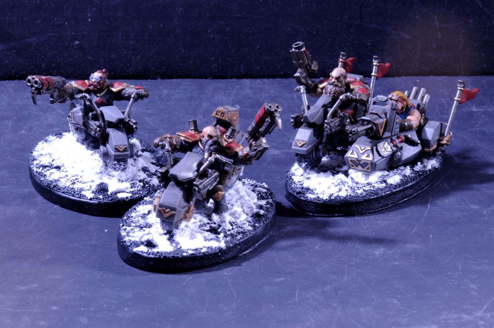 3D Printable Dwarf Champion on Combat Bike - Dwarf Guilds by One Page Rules