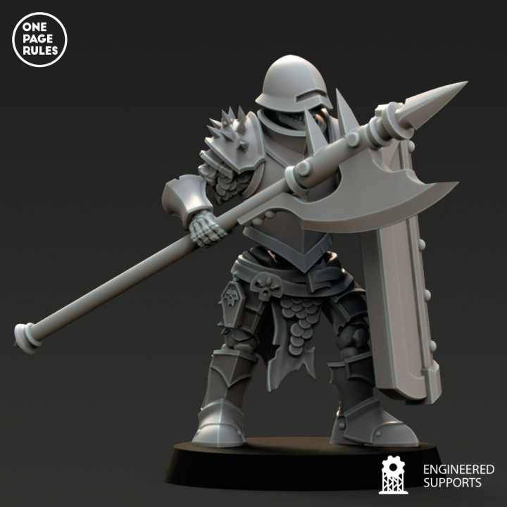 3D Printable Skeleton Guard - Vampiric Undead by One Page Rules
