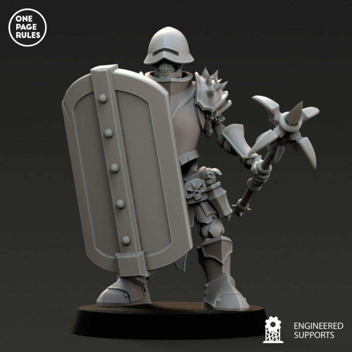 3D Printable Skeleton Guard - Vampiric Undead by One Page Rules