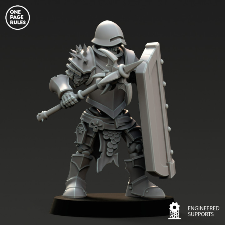 3D Printable Skeleton Guard - Vampiric Undead by One Page Rules