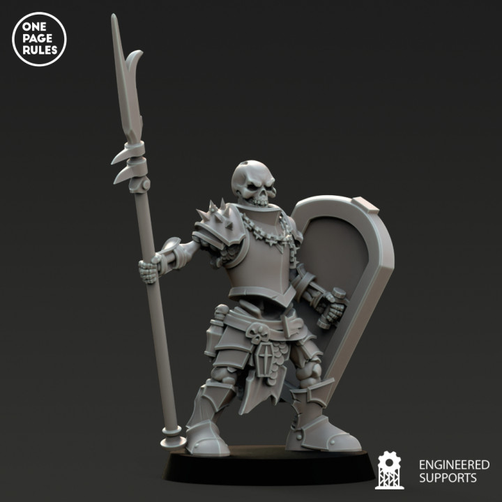 3D Printable Skeleton Guard - Vampiric Undead by One Page Rules