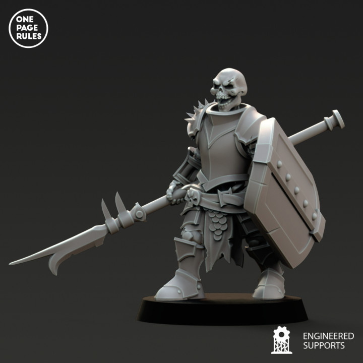 3D Printable Skeleton Guard - Vampiric Undead by One Page Rules