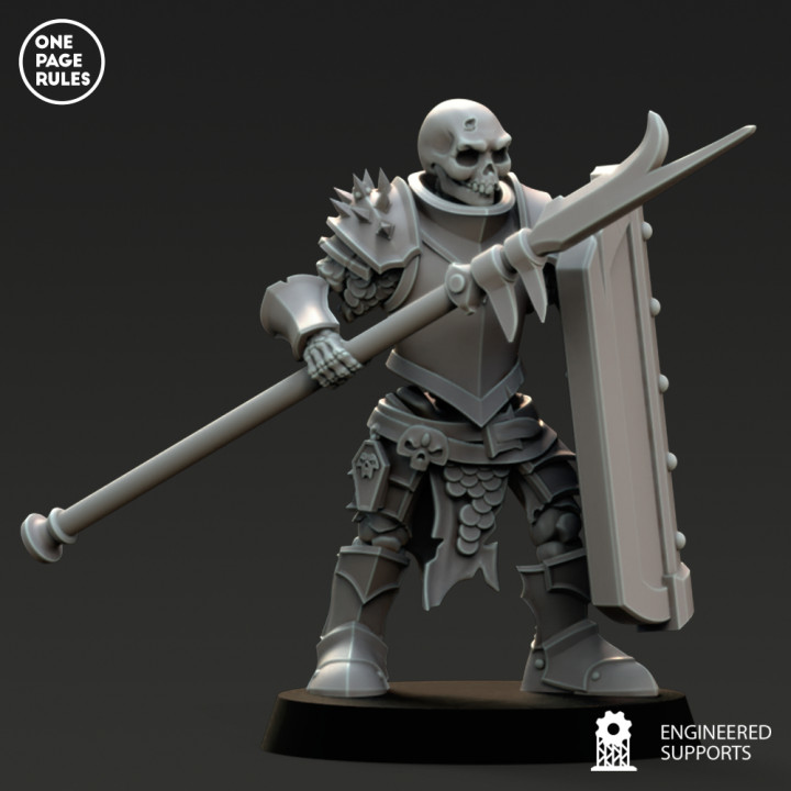 3D Printable Skeleton Guard - Vampiric Undead by One Page Rules