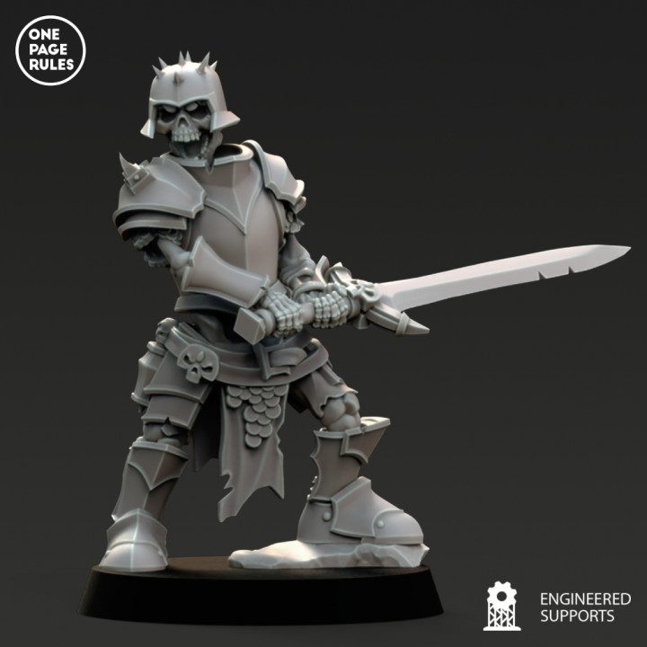 3D Printable Skeleton Guard - Vampiric Undead by One Page Rules