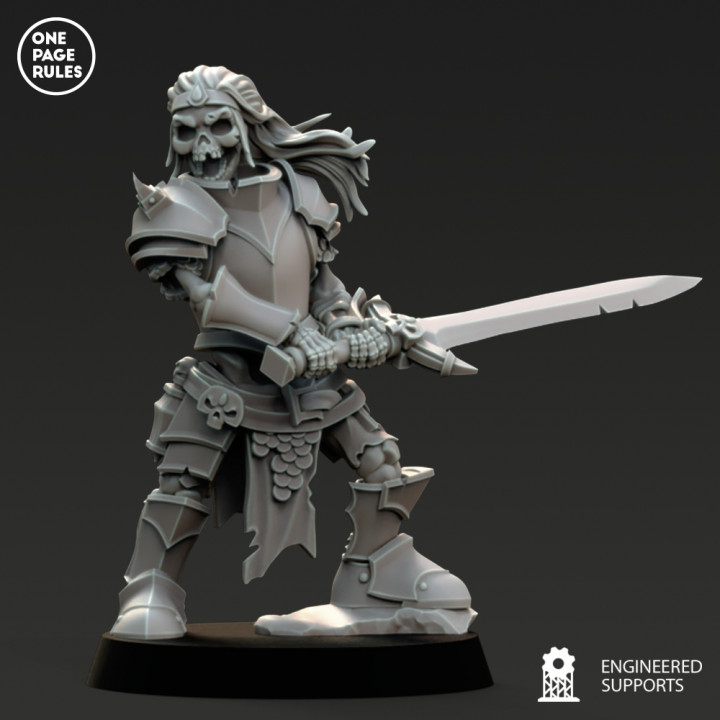 3D Printable Skeleton Guard - Vampiric Undead by One Page Rules
