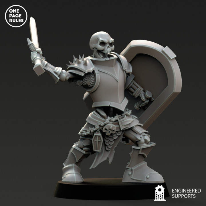 3D Printable Skeleton Guard - Vampiric Undead by One Page Rules