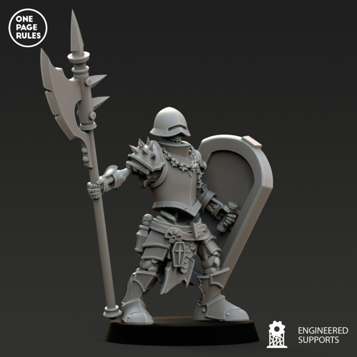 3D Printable Skeleton Guard - Vampiric Undead by One Page Rules