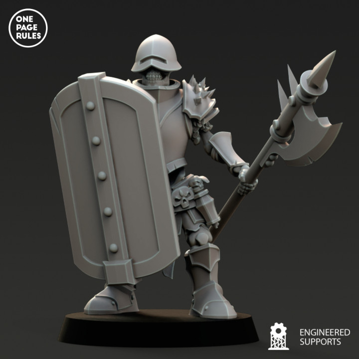 3D Printable Skeleton Guard - Vampiric Undead by One Page Rules