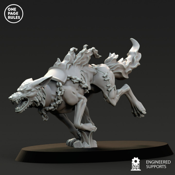 3D Printable Zombie Wolves - Vampiric Undead by One Page Rules