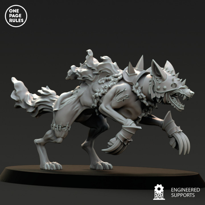 3D Printable Zombie Wolves - Vampiric Undead by One Page Rules