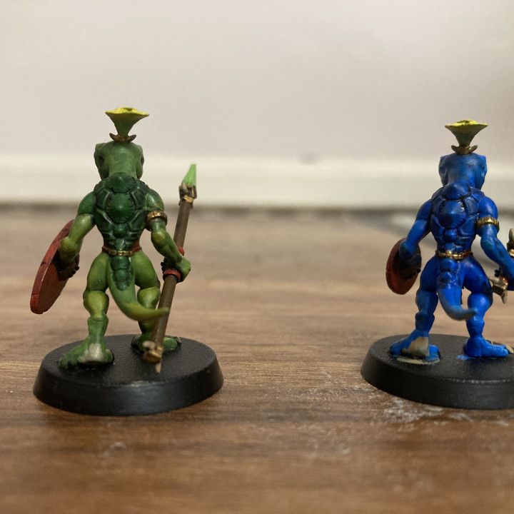 3D Printable Pygmy Lizardmen Warrior - Spear by Savage Saurian Studios