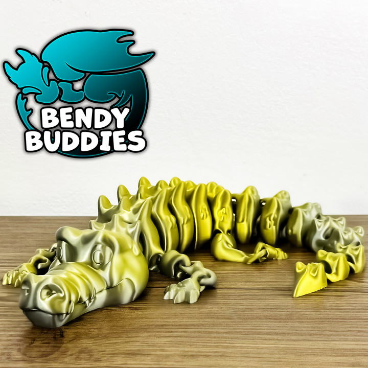 3D Printable Crocodile Crocmo / Alligator Articulated / Print-in-Place ...