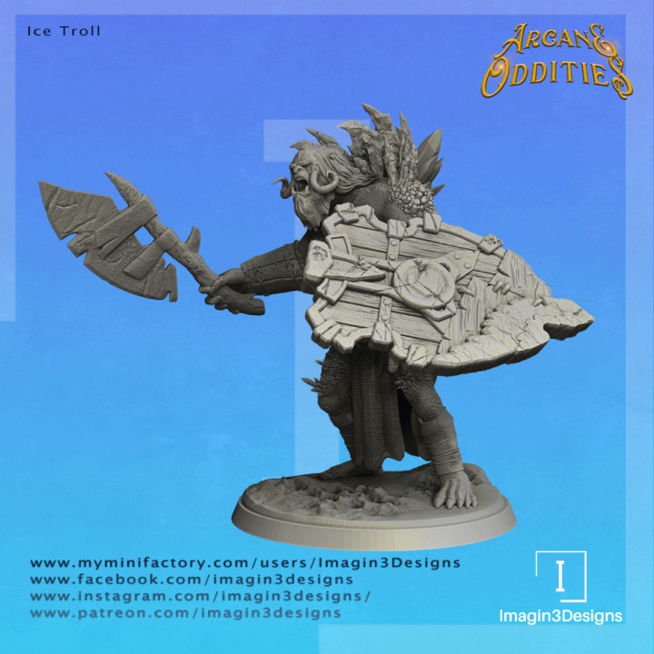 3D Printable Ice Troll by Imagin3Designs