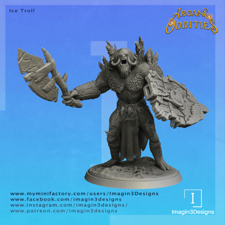 3D Printable Ice Troll by Imagin3Designs