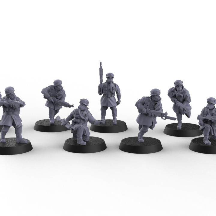 3D Printable Megapolis Defenders Squad 1 by SoldiersofHumankind