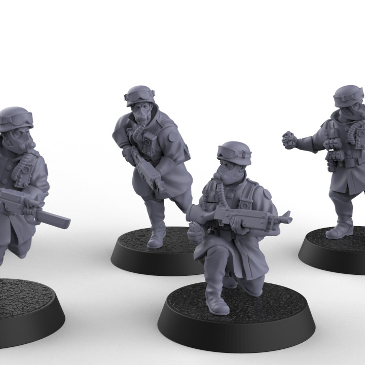 3D Printable Megapolis Defenders Squad 1 by SoldiersofHumankind