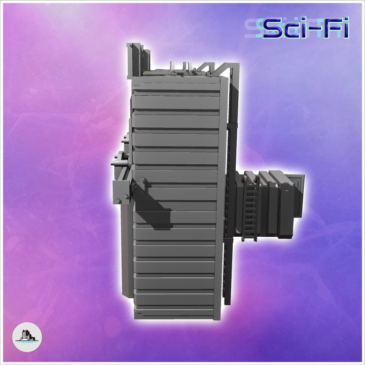 3D Printable Post-apocalyptic entrance gate with observation posts and ...