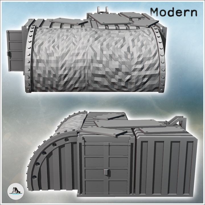 3D Printable Concave container arrangement with camouflage protection ...