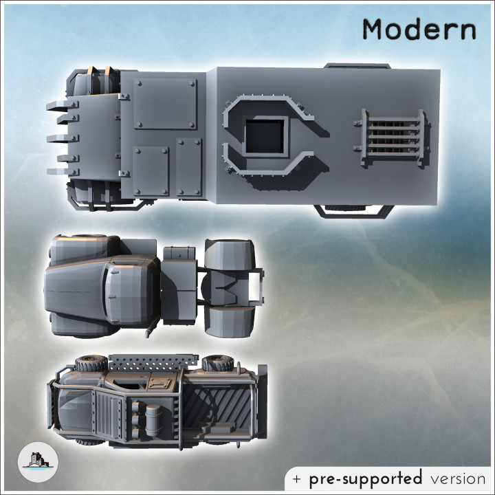 3D Printable Set of three post-apocalyptic vehicles with improvised ...