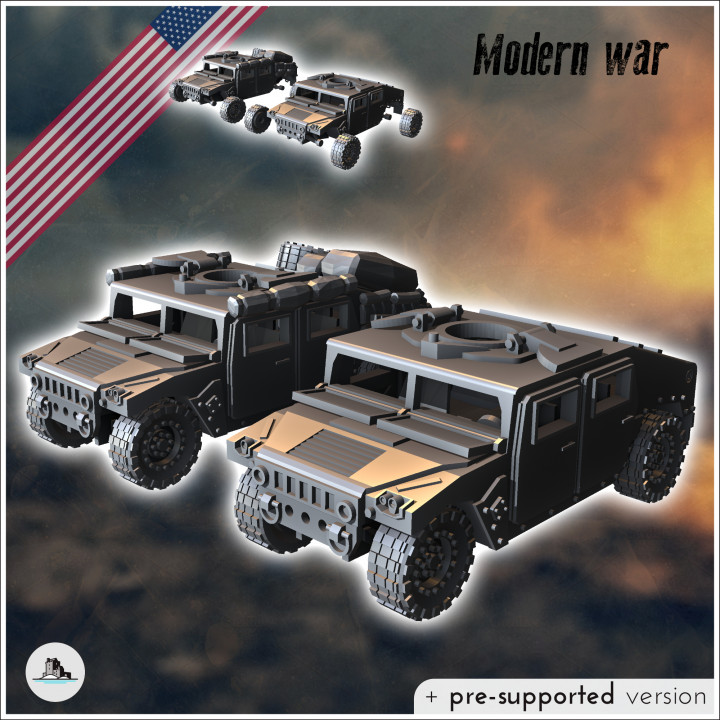 3D Printable Humvee M998 High mobility multipurpose wheeled vehicle ...