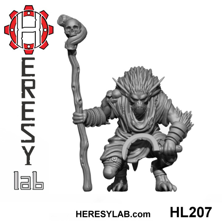 3D Printable HL207 - Greater God Kraat Shaman - Also Pre-Supported ...