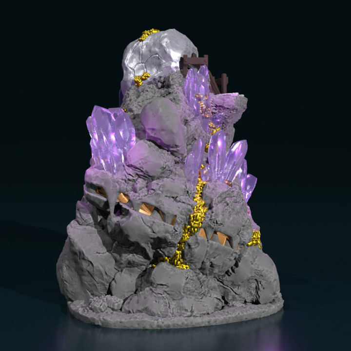 3D Printable Gold Rush Mine Dice Tower by Krakulu