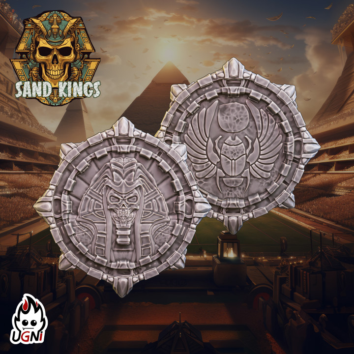 3D Printable Fantasy Football - Team tokens and balls for Sand Kings by ...